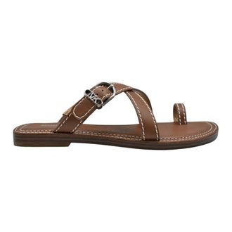 Michael Kors Femme, Chaussures, Beige, Taille: 36 1/2 EU Sandales plates Ashton Flat Thong Luggage