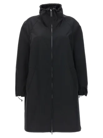 Marni Satin Parka Coat - Black
