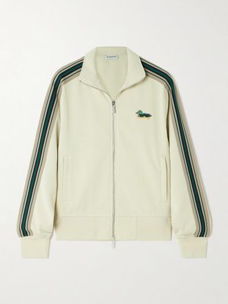 Burberry Trainingsjacke Aus Jersey Mit Streifen Und Stickerei - Ecru