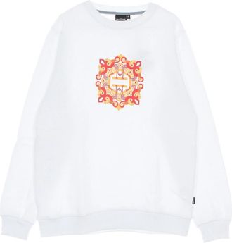 Dolly Noire Wei&szlig;er Crewneck Sweatshirt mit Maioliche Logo - - Sweatshirts & Hoodies - Herren - Wei&szlig; - XL