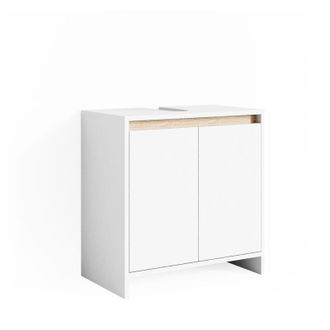 Vicco Meuble sous vasque simple Emma, Blanc/Sonoma, 58 x 60 cm