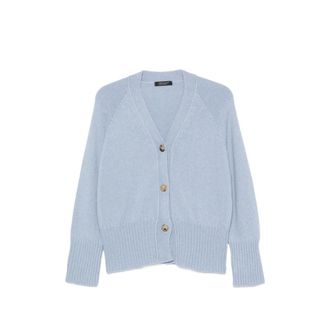 Aragona V-neck Ribbed-knit Cardigan