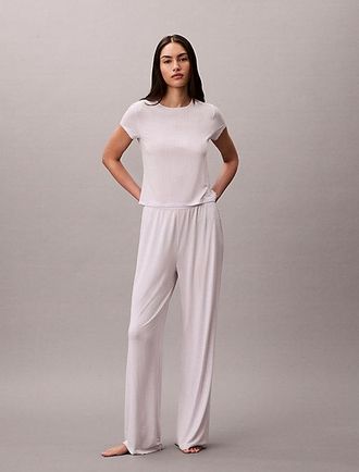 Calvin Klein Pyjama-hose Aus Weichem Modal - Frosty Lilac - Damen - XS