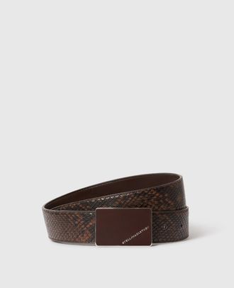 Stella McCartney Reversible Snake Double-Faced Belt,, Size: 100