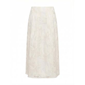 PESERICO Femme, Jupes, Blanc, Taille: 40 FR Jupe Midi Bimati&egrave;re