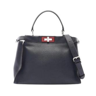 Fendi Pre-owned Sac &agrave; main 2-en-1 en cuir Peekaboo - Femme - Pre-owned - Bleu - Taille: ONE Size