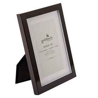 Goldbuch 960292 Portraitrahmen Modern Art, Bilderrahmen für 1 Bild im Format 10 x 15 cm, Metallrahmen mit Aufsteller und Passepartout, Einzelrahmen, Fotorahmen