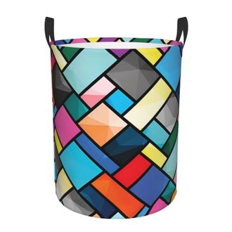 Generic Abstrakte Diagonale Geometrie W&auml;schek&ouml;rbe Rund Korb W&auml;sche Wasserdichter W&auml;schetonne F&uuml;r W&auml;schesack Schlafzimmer Lagerung