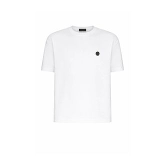 John Richmond Homme, Tops, Blanc, Taille: S T-shirt &agrave; motif logo