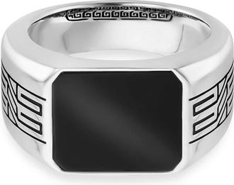 Cai ca Silberring black meander