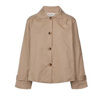 Lollys Laundry Elegante Blaue Jacke mit Rundem Kragen - - Jackets - Damen - Braun - XL