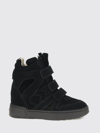Isabel Marant Baskets montantes compens&eacute;es en daim et velcro