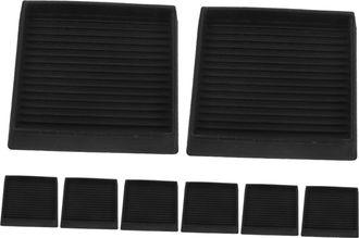 Lurrose 8 Stück Teiliges Quadratische Gummi Möbelrollen Untersetzer rutschfest Möbelgleiter Fußkappen für Tisch Stuhl Schutz vor Kratzern und Verrutschen Holz