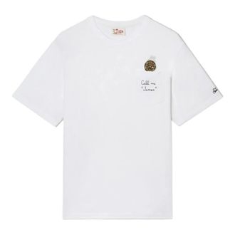 MC2 Saint Barth Austin Baumwoll-T-Shirt mit Brusttasche - - Tops - Herren - Wei&szlig; - L