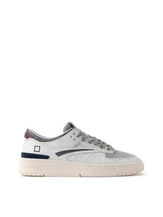 D.A.T.E. Baskets Tournoi en Cuir Blanc et Su&egrave;de Gris M431TOCOWY Blanc 40, Blanc, 41 EU