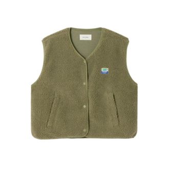 American Vintage &Auml;rmellose Weste mit Rundhalsausschnitt - - Jackets - Damen - Gr&uuml;n - XS/S