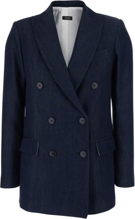 Pla&icirc;n Plain, Femme, Vestes, Bleu, Taille: 42 FR Veste crois&eacute;e