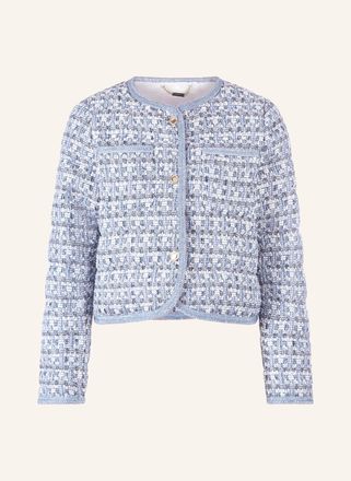 Rich & Royal Tweed-Jacke Mit Glitzergarn blau