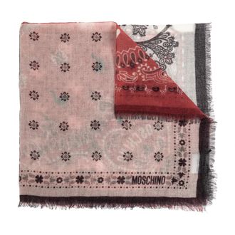 Moschino unisex, Accessoires, Multicolore, Taille: ONE Size &Eacute;charpe en cachemire avec imprim&eacute;
