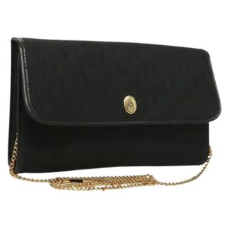 Dior Sac bandouli&egrave;re Pre-owned Trotter en toile - Femme - Pre-owned - Noir - Taille: ONE Size