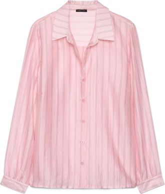 Fiorella Rubino Femme, Blouses et Chemises, Rose, Taille: 52 FR Chemise Ray&eacute;e en M&eacute;lange de Lyocell