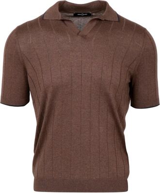 Gran Sasso Homme, Tops, Brun, Taille: L Polo Maille