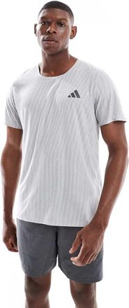 adidas adidas Running - Adi365 Climacool+ - T-Shirt in Halo-Silber/Wei&szlig;