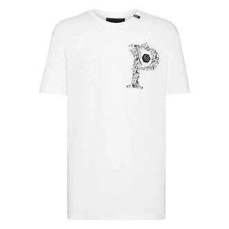 Philipp Plein T-shirt Rundhals SS Money - - Tops - Herren - Wei&szlig; - 2XL