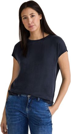 Street One Damen Kurzarmshirt, deep blue, 34