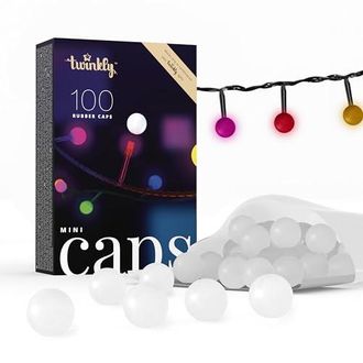 Twinkly Mini Caps, 100 Silikonkappen zur Lichtstreuung, LED-Lichter, Kompatibel mit Alexa, Durchmesser 15mm