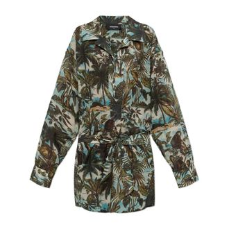 Dsquared2 Femme, Robes, Vert, Taille: 36 FR The Cotton Dress