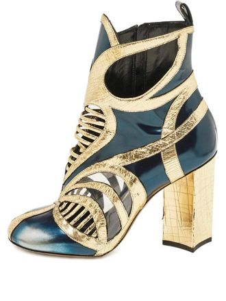 Louis Vuitton Stiefel mit Eins&auml;tzen 100mm - Gold