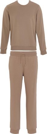 Emporio Armani Herren Basic Terry Loungewear Tracksuit Trainingsanzug, braun, L