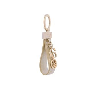Guess Femme, Accessoires, Beige, Taille: ONE Size Porte-cl&eacute;s Logo en Similicuir