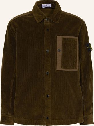 Stone Island Cordhemd Comfort Fit braun