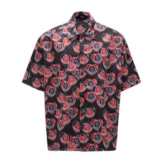Moncler Shirt mit Herz-Print- Blau/Rot - - Shirts - Herren - Mehrfarbig - M