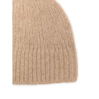 Dries Van Noten 4709 Ribbed Knit Alpaca-Merino Blend Beanie - Beige