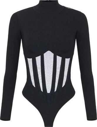 Elisabetta Franchi Knit Bustier Bodysuit