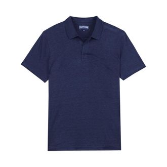 Vilebrequin Herren Leinen Jersey Polo Shirt - - Tops - Herren - Blau - M