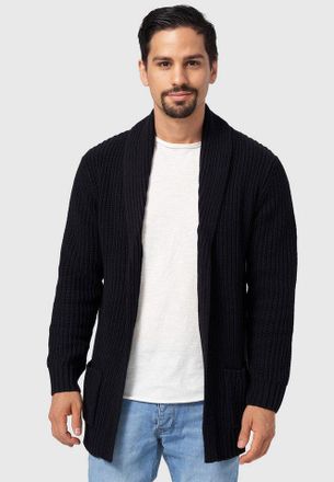 Indicode Strickjacke Herren Anaheim Herrenstrickjacke mit 2 aufgesetzten Taschen