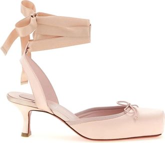 Christian Louboutin Femme, Chaussures, Rose, Taille: 37 1/2 EU Cassia Escarpins Ballerines &agrave; Lacets