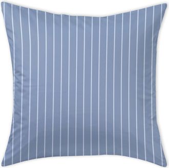 Curt Bauer Mako-Brokat-Damast Bettw&auml;sche Belluno mattblau, Kissenbezug einzeln 40x40 cm