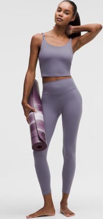 lululemon Align No Line High-Rise Twist Leggings 25 f&uuml;r Frauen - Gr&ouml;&szlig;e 10 in Grape Mist
