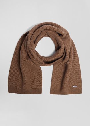 Eden Park Echarpe Unie En Coton Noisette