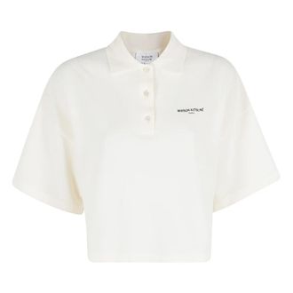 Maison Kitsun&eacute; Oversize Polo - - Tops - Damen - Wei&szlig; - M