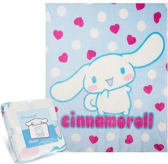 Hello Kitty Sanrio Plaid Polaire 150x130cm, Couverture Kawaii Cinnamoroll, Jet&eacute; de Lit Canap&eacute;, D&eacute;coration Chambre Anime, Cadeau Fille, Ado, Femme (Multi Cinnamoro