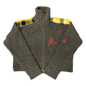 Vivienne Westwood Homme, Vestes, Gris, Taille: S Logo Zip-Up Track Jacket