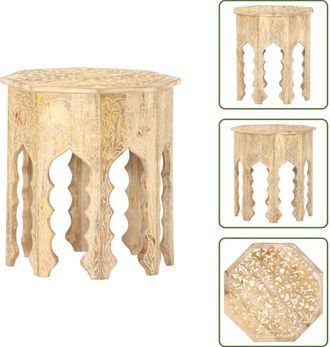 vidaXL The Living Store Beistelltisch &Oslash;48 cm Massivholz Mango - Holzbeistelltisch