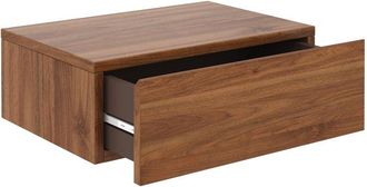 IDIMEX Chevet suspendu oceane, en bois couleur noyer