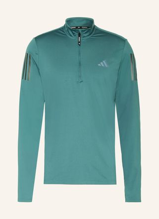 adidas Laufshirt Own The Run Half-Zip gruen